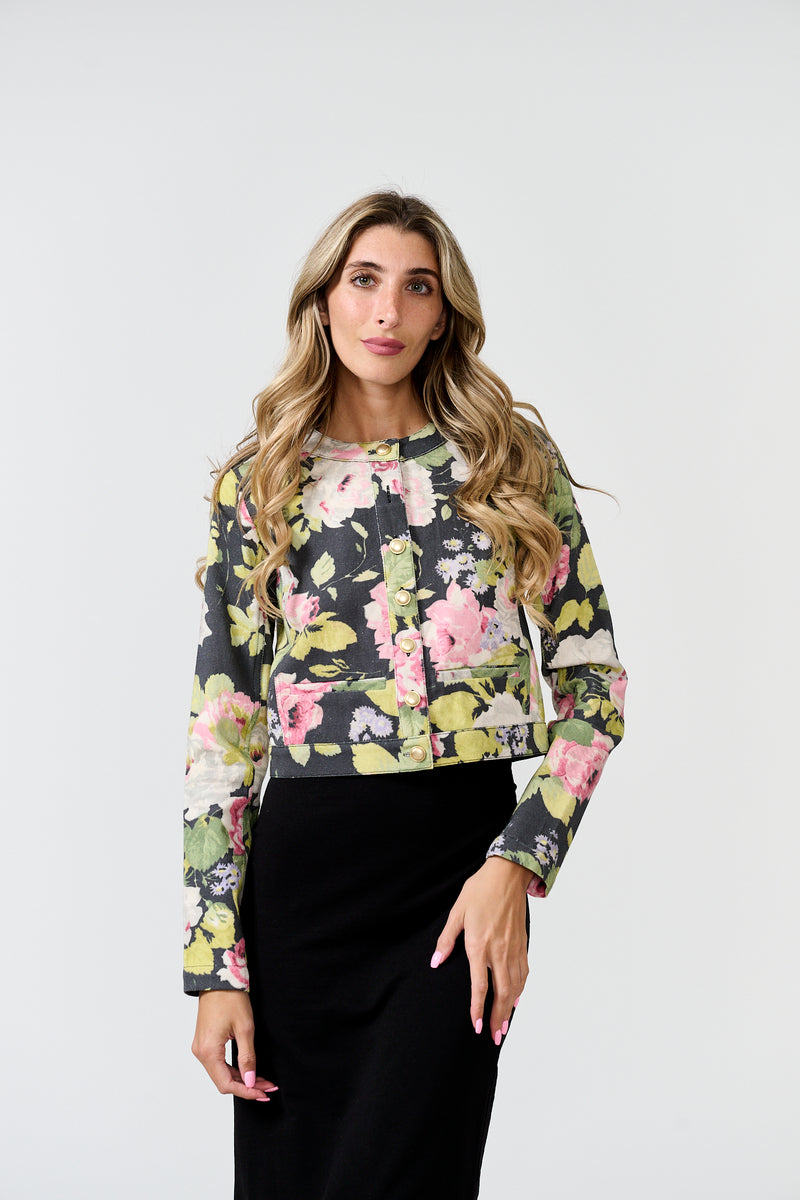 Paper Parachute Floral Denim Jacket – Hats to Hose