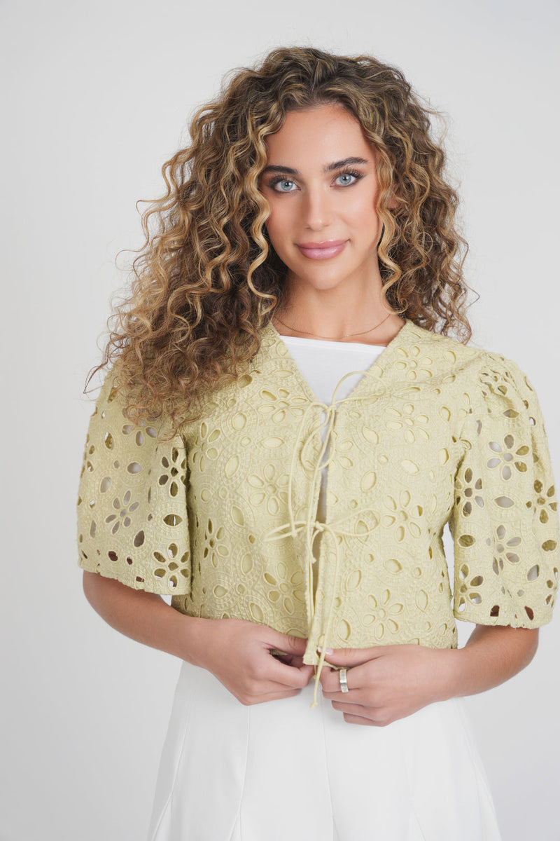 Front Row Eyelet Crop Jacket – Hats to Hose
