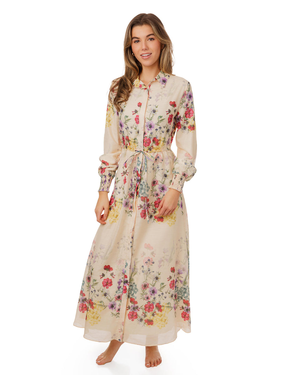 Link + Luxe Floral Drawstring Dress – Hats to Hose
