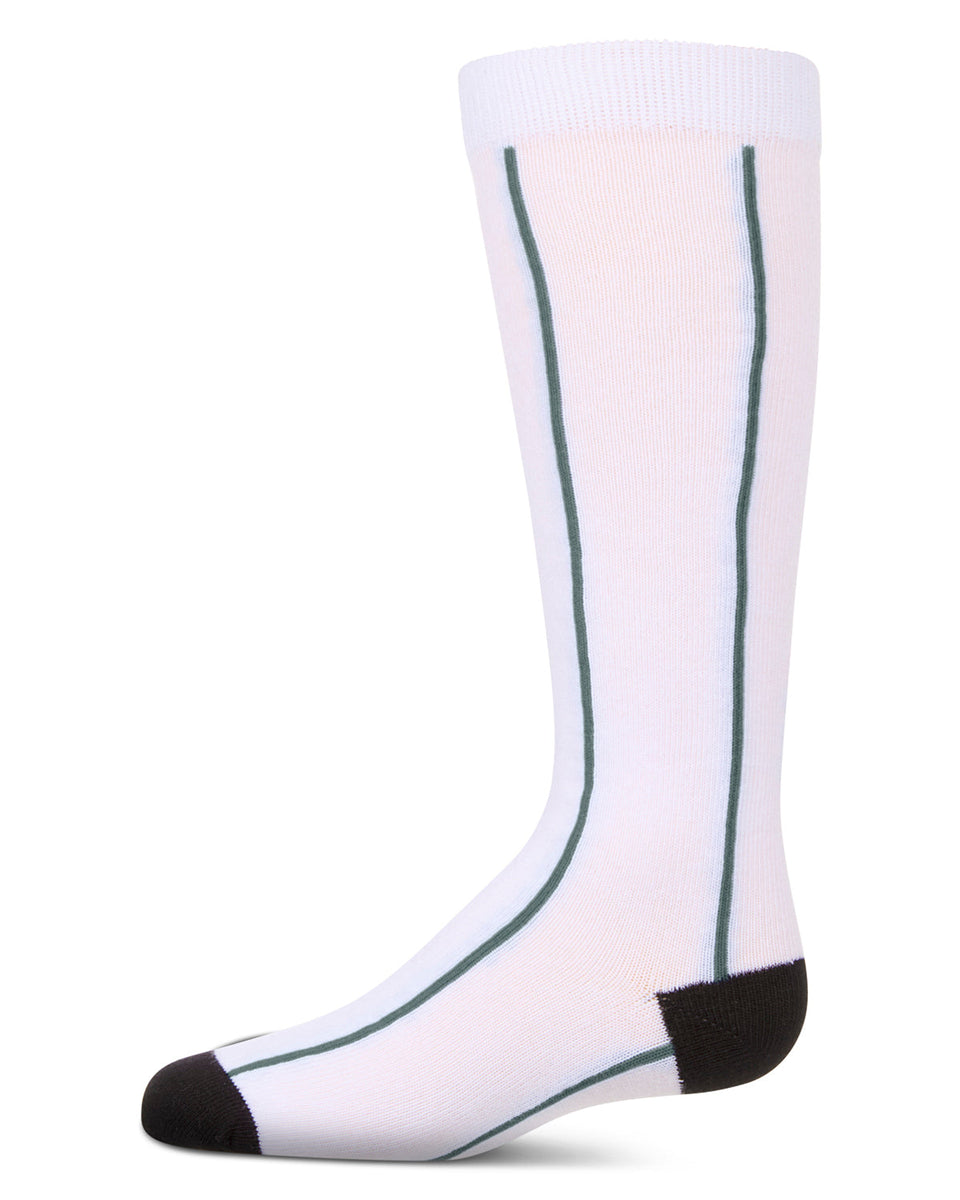 Memoi Vertical Logo Striped Knee Socks – Hats to Hose