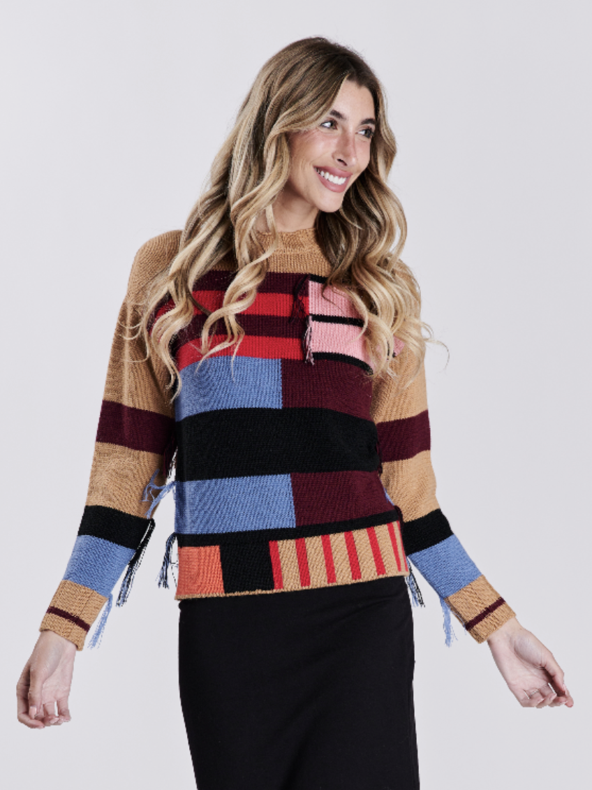 Paper Parachute Fringe Sweater – Hats to Hose