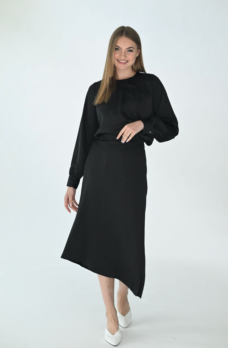 Static Silk Crossover Neck Asymmetrical Set – Hats to Hose