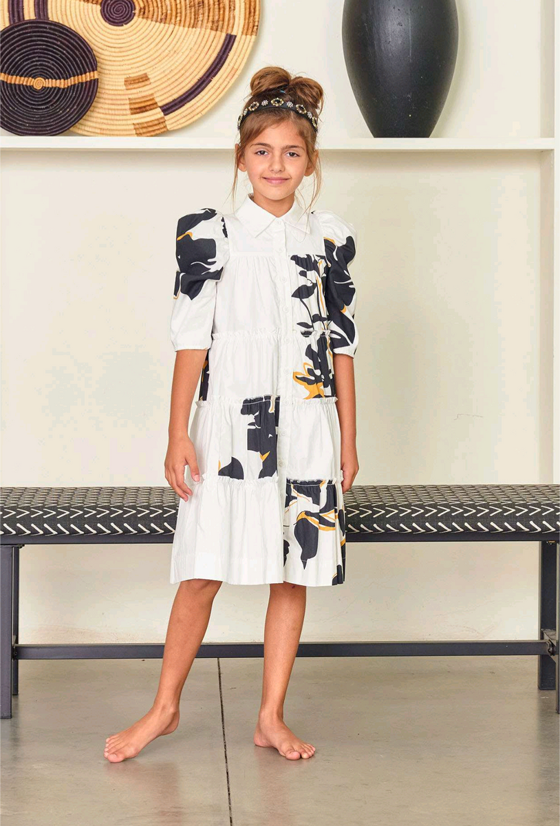 Porter Flower Design Tiered Dress – Hats to Hose