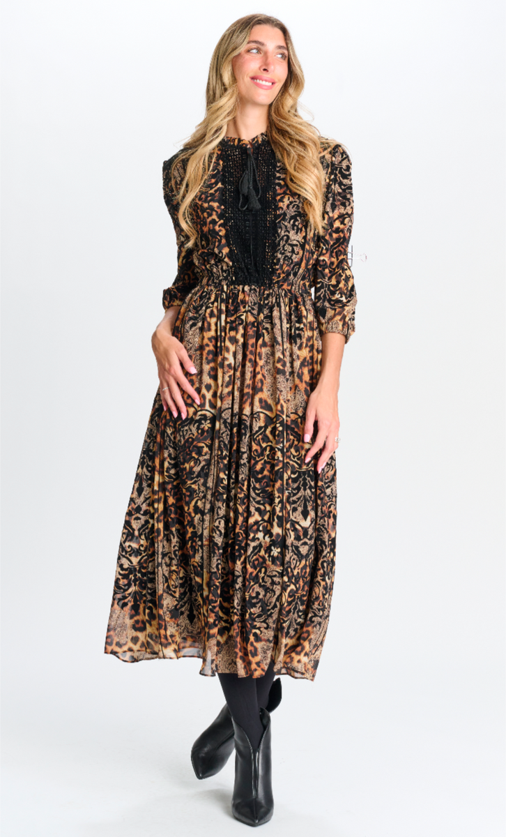 Paper Parachute Leopard Velvet Cutout Dress – Hats to Hose