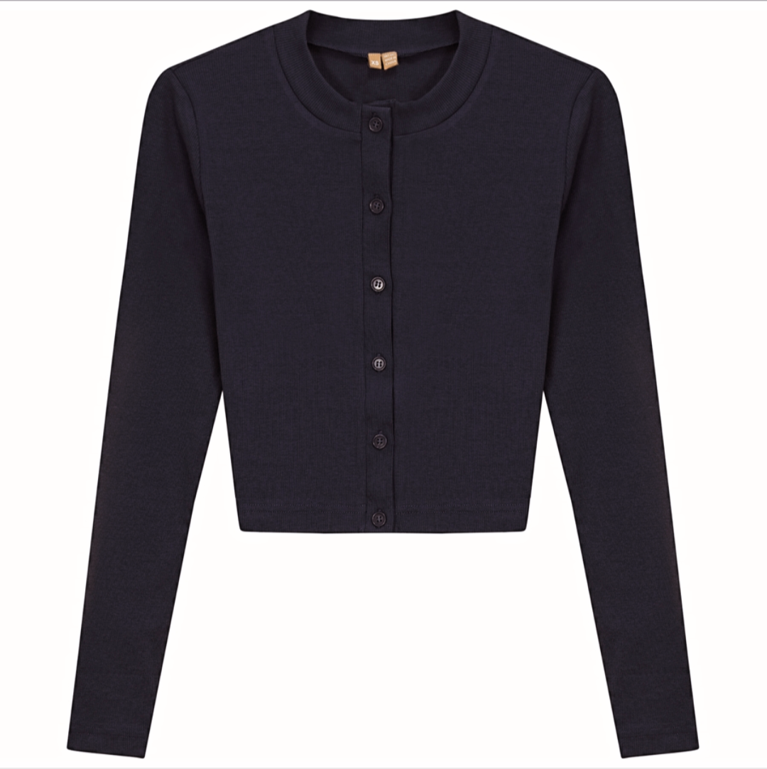 Positive Rib Crop Cardigan – Hats to Hose