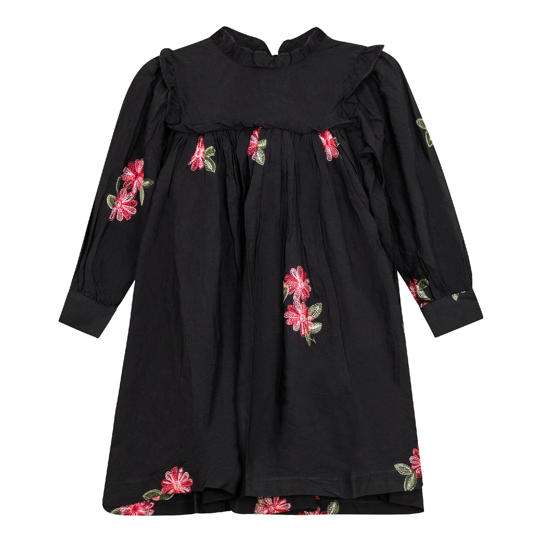 Clo Embroidered Flowers Ruffle Dress – Hats to Hose