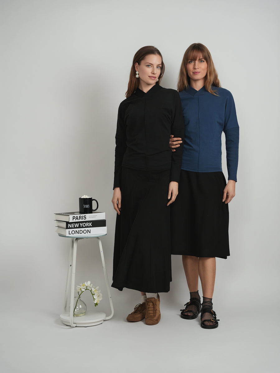 Spades Rib Combo Vneck Top – Hats to Hose