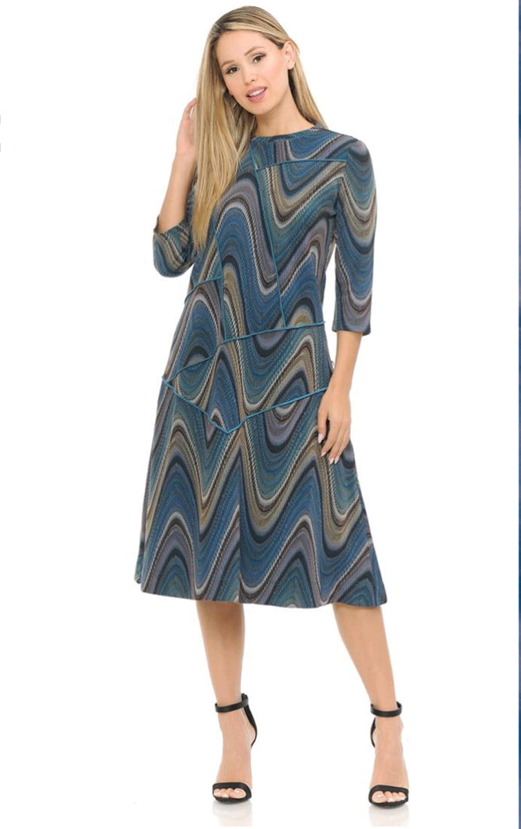 Ivee 2040 Patchwork Swirl Dress – Hats to Hose