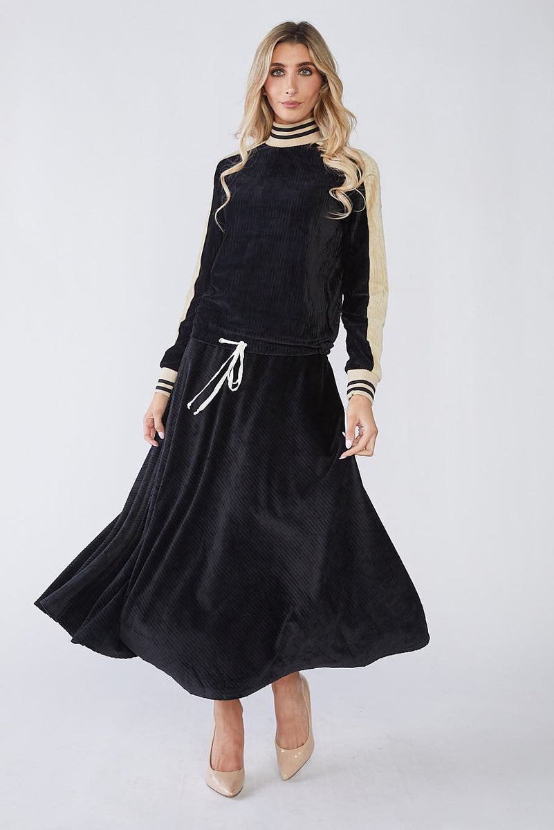 OOTD Colorblock Ribbed Velour Set – Hats to Hose