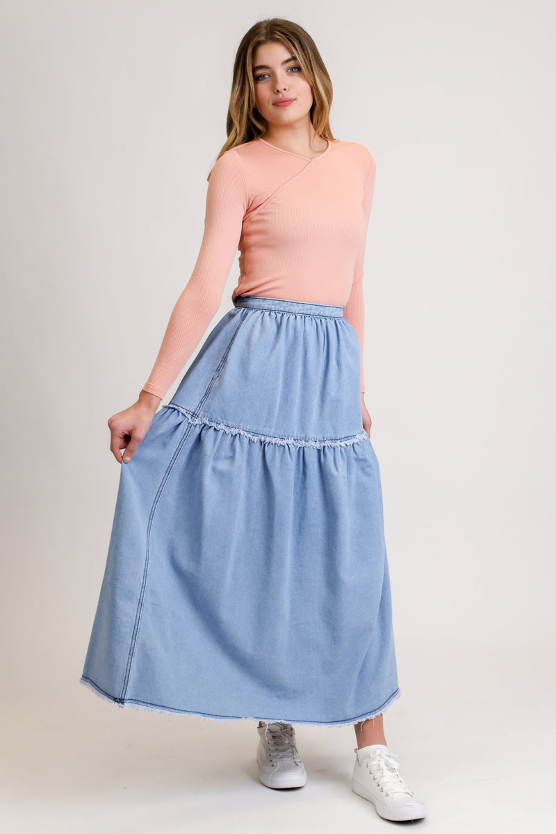 Udel Maxi Tiered Skirt – Hats to Hose