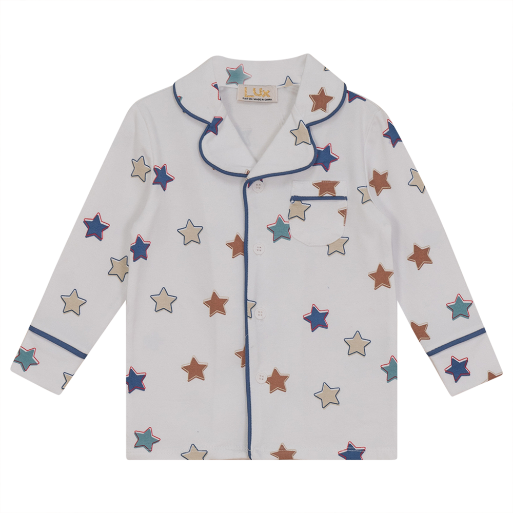 LUX Boy Star Print Grandpa Pajama – Hats to Hose
