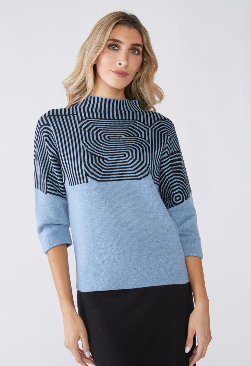 OOTD Geometric Design Sweater – Hats to Hose