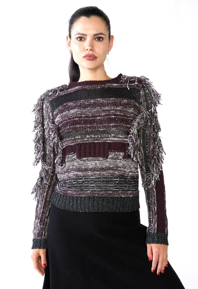 Paper Parachute Fringe Detail Sweater – Hats to Hose