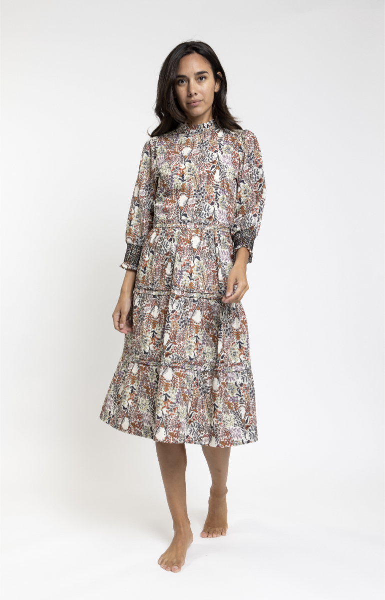 Mila Floral Print Double Detail Dress – Hats to Hose